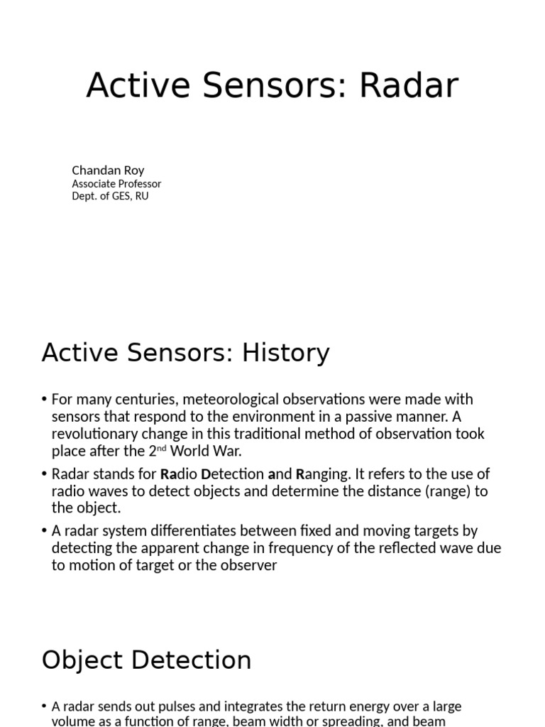 Radar Technology and Its Evolution | PDF | Radar | Doppler Effect