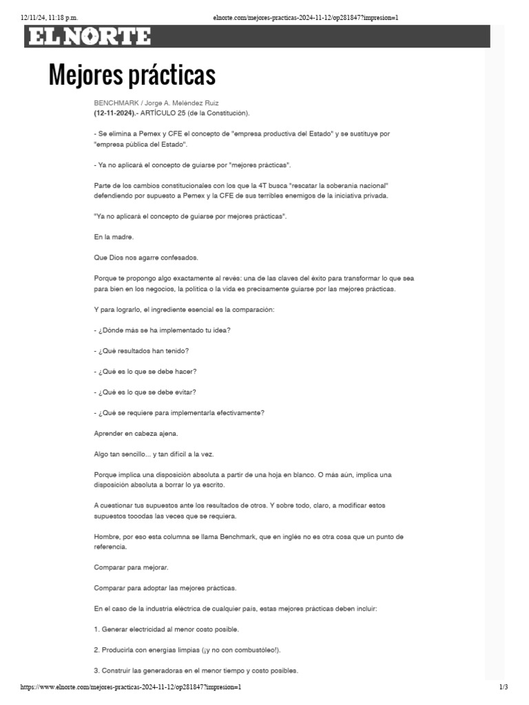 Mejores Prácticas | PDF | Business | Economias