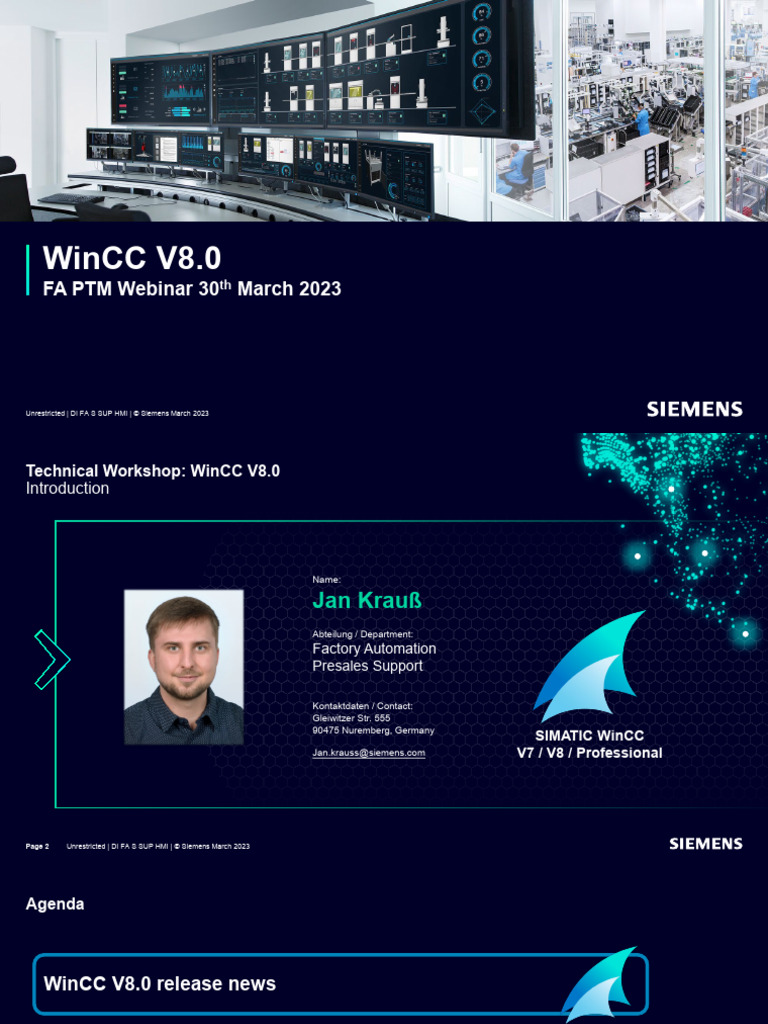 WinCC V8.0 FA PTM Webinar | PDF | World Wide Web | Internet & Web