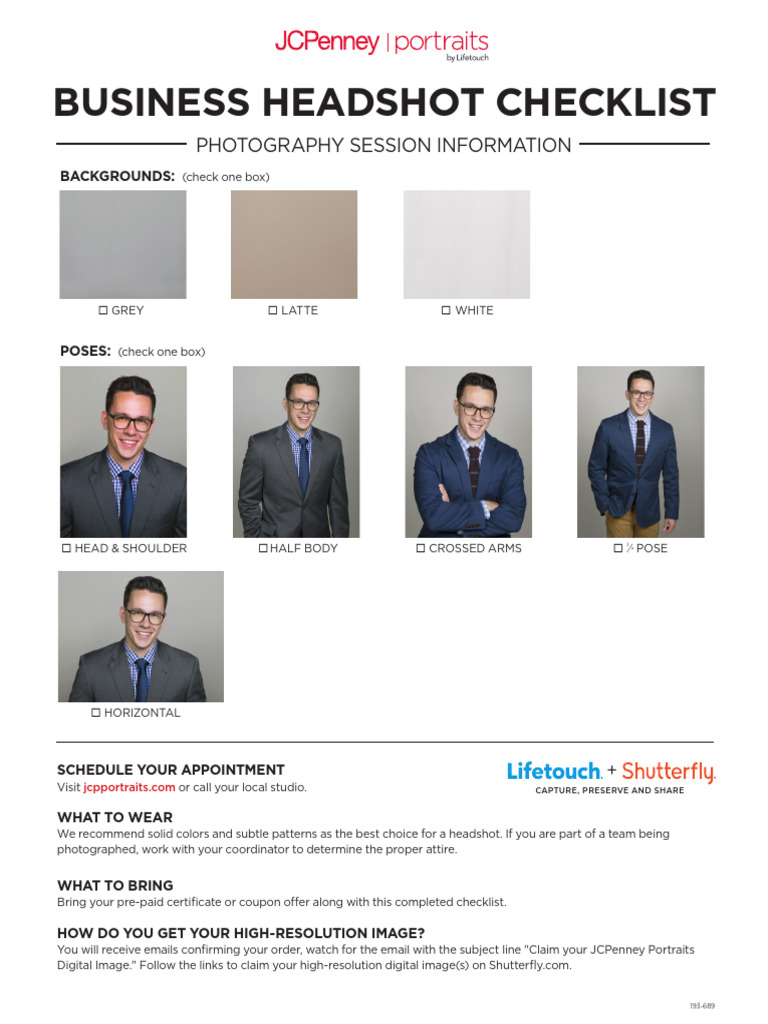 193-689 Onlineheadshotchecklist PF 1 | PDF