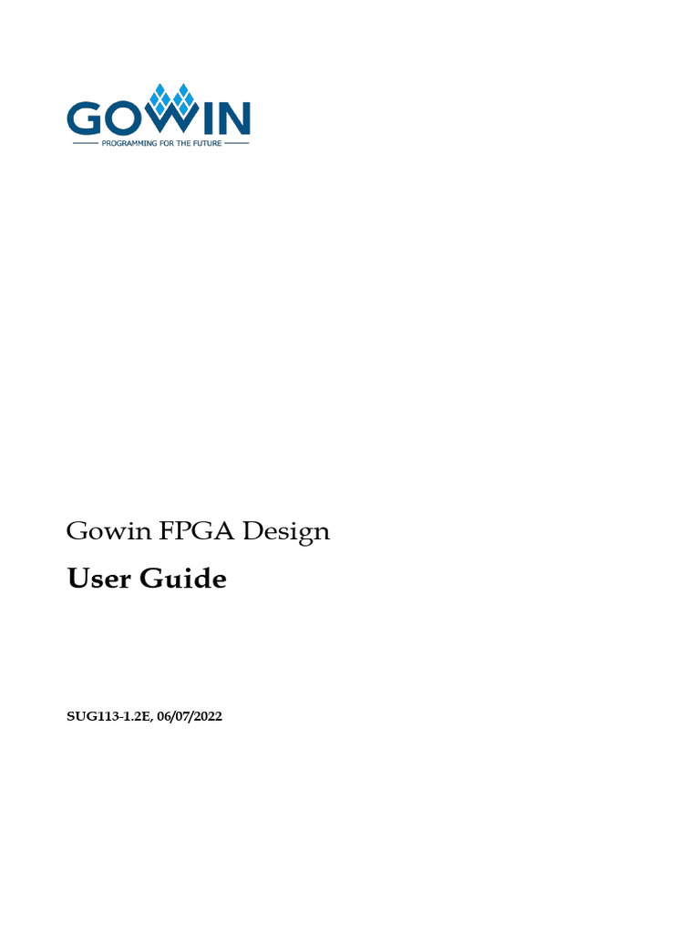 SUG113-1.2E - Gowin FPGA Design User Guide | PDF | Hardware Description Language | Field ...