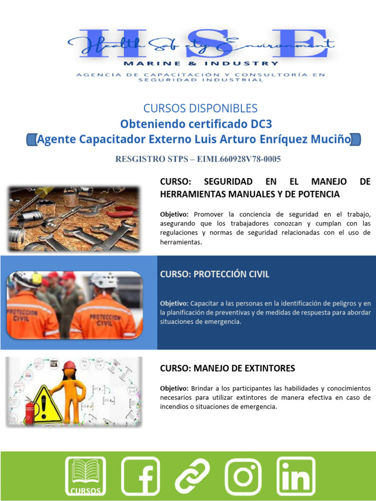 Catalogo de Cursos de Seguridad Industrial 2 | PDF | Valores | Factores humanos y ergonomía
