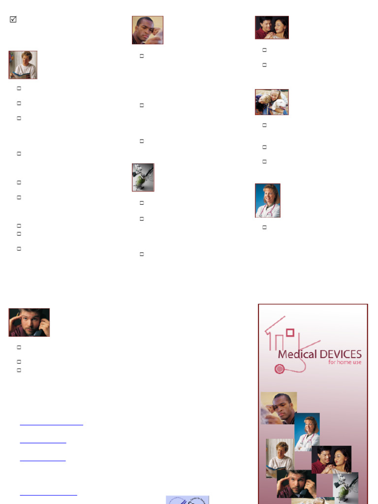 Home Healthcare Device Safety Checklist | PDF | Food And Drug ...