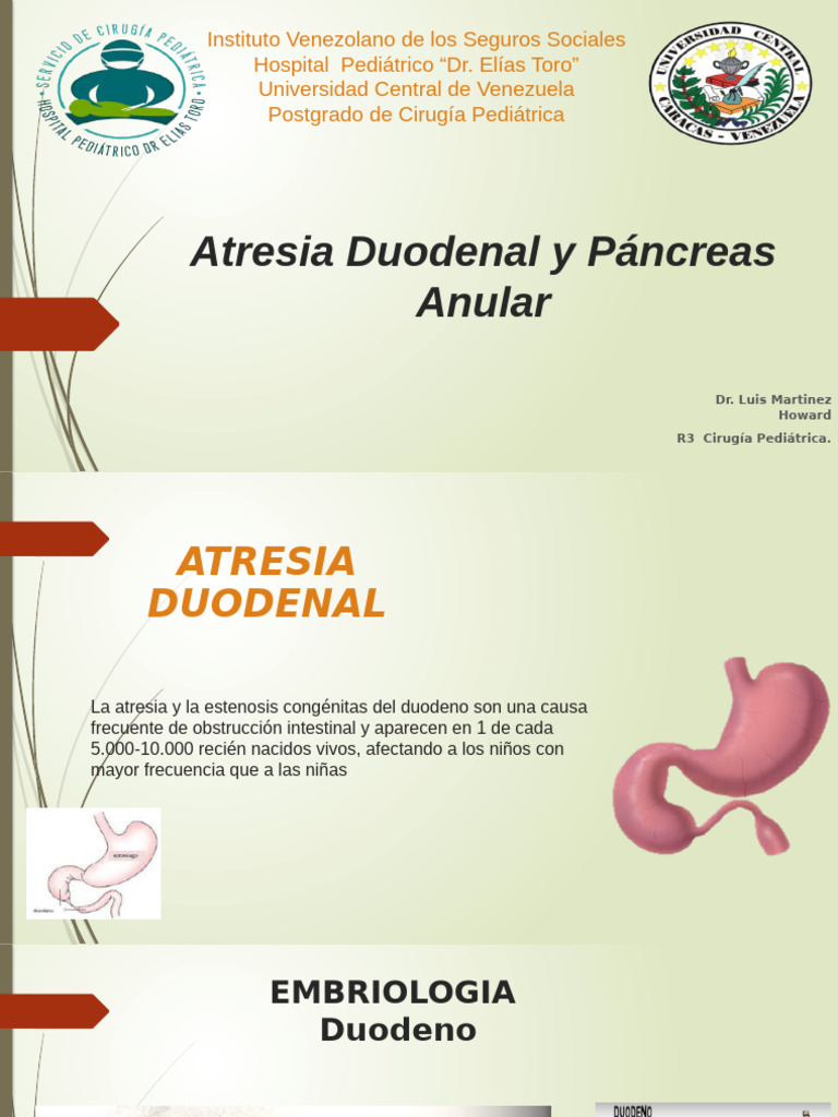 Atresia Duodenal y Páncreas Anular | PDF | Páncreas | Gastroenterología