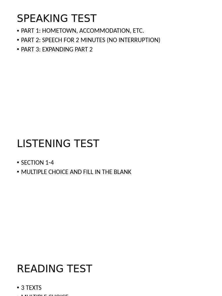 Speaking Test 2021 | PDF