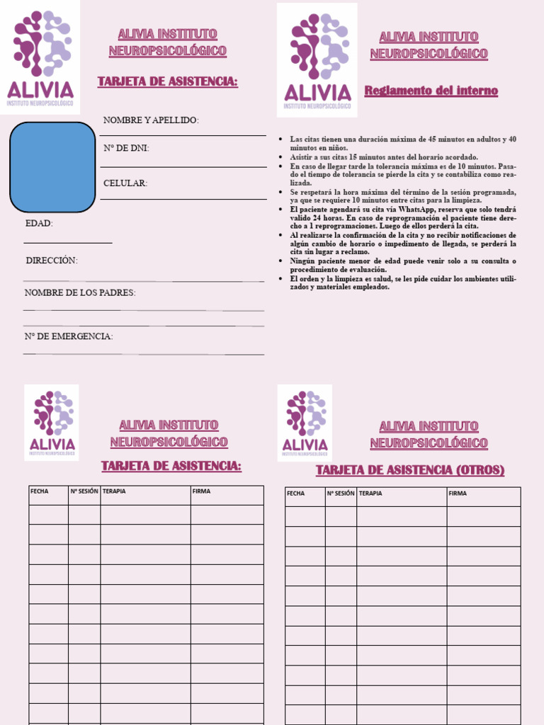 Tarjetas de Asistencia | PDF