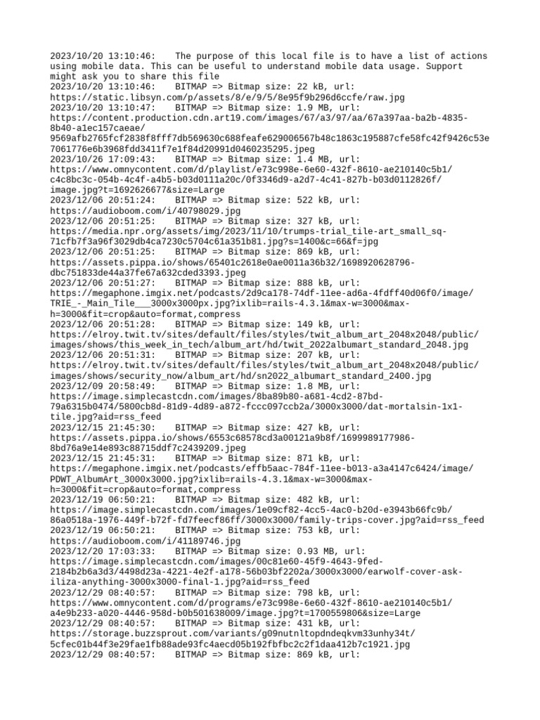 Mobile Data Tracking Log | PDF | Computer File | Computer File Formats