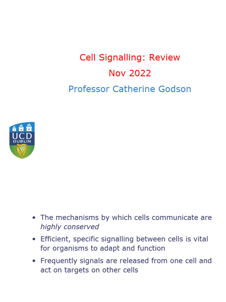 Cell Signalling Review | PDF | Cell Signaling | Signal Transduction