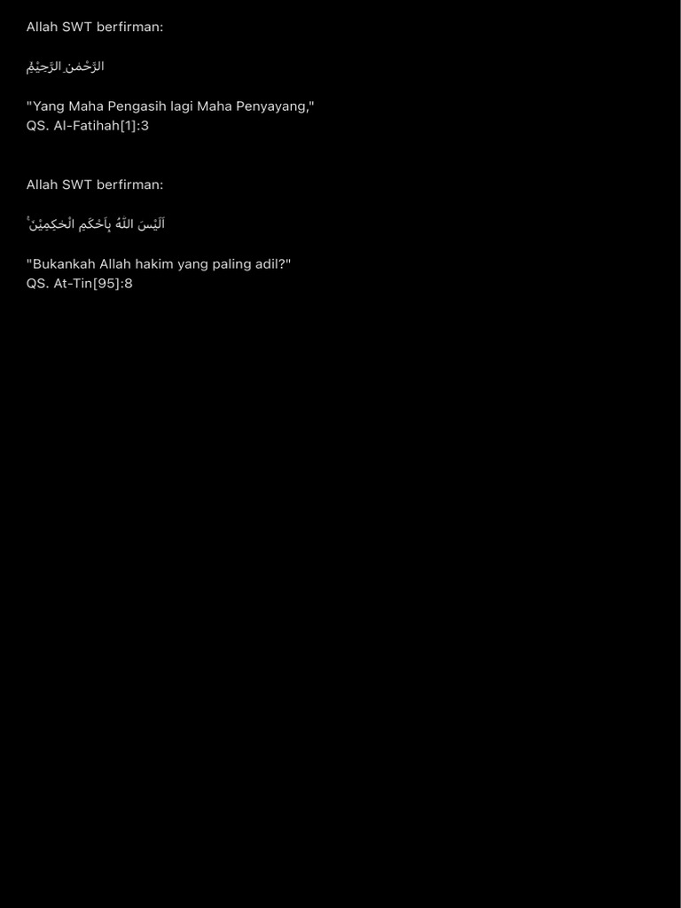 Allah SWT Berfirman | PDF
