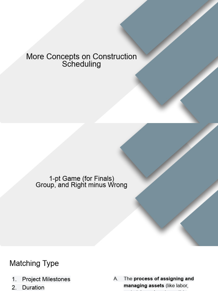 Construction Schedule Part 2 | PDF