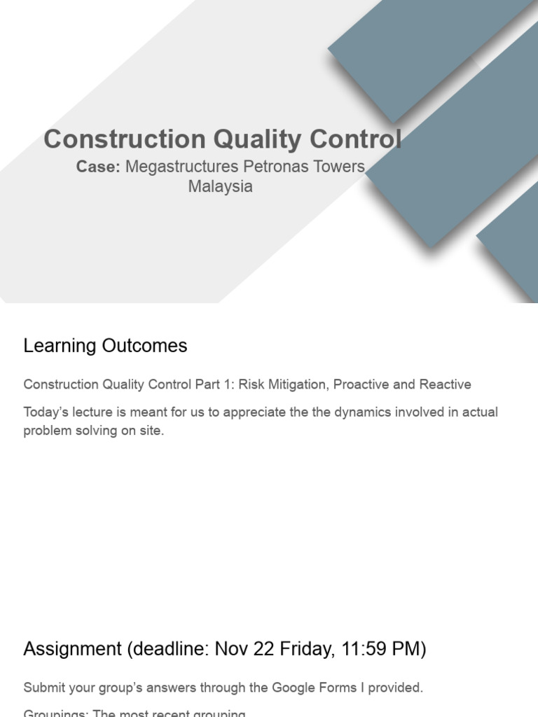 Quality Control Part 1 | PDF