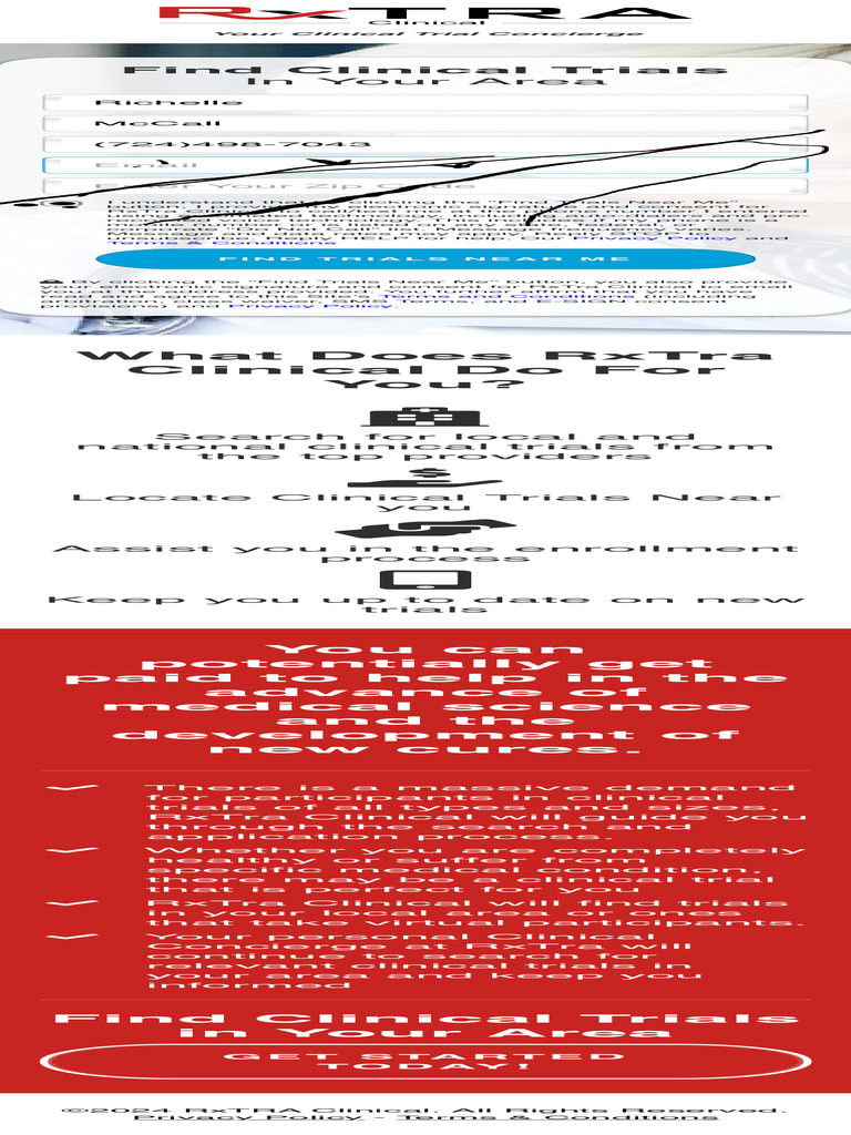 Clinical Trials in Your Area - RxTra Clinical | PDF