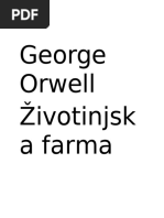 Zivotinjska Farma - Lektira | PDF