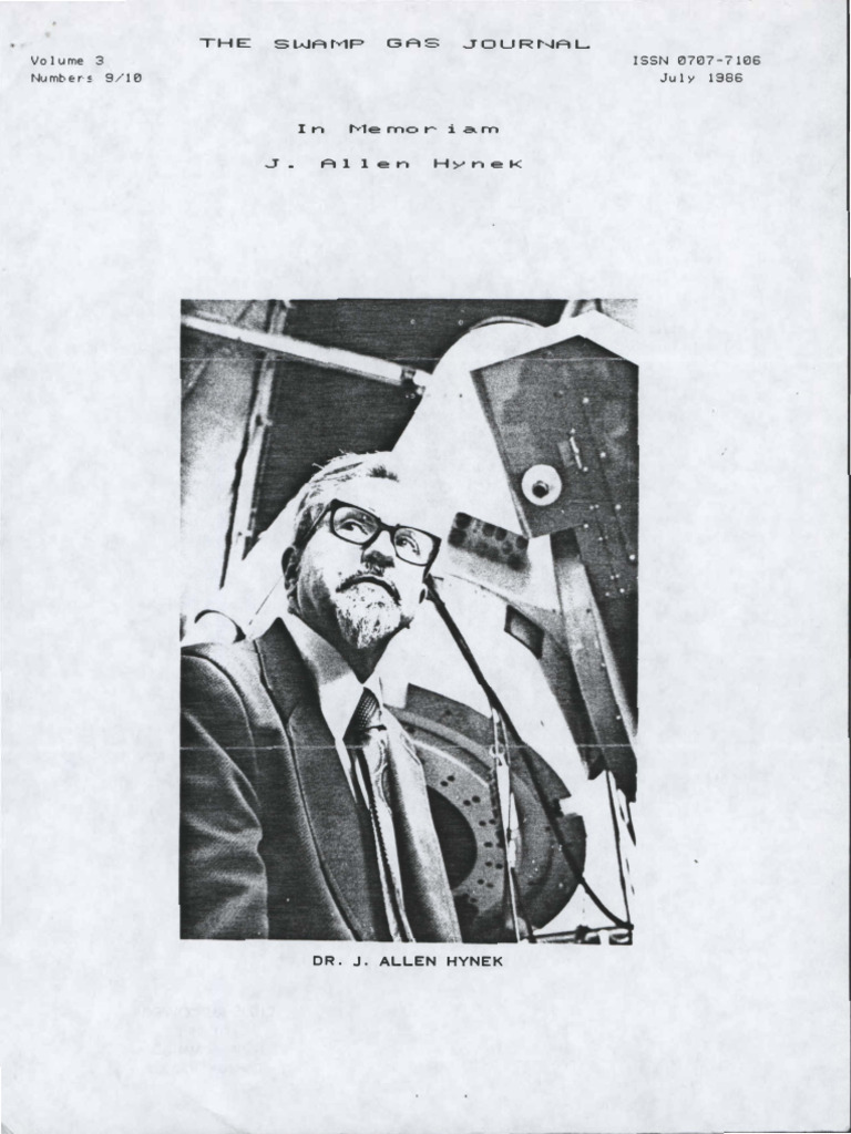 Swamp Gas Journal - 1986 Volume 3 Number 9 and 10 | PDF | Unidentified ...