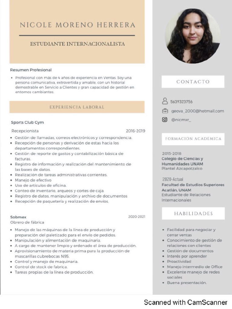 CV Nicole Moreno | PDF