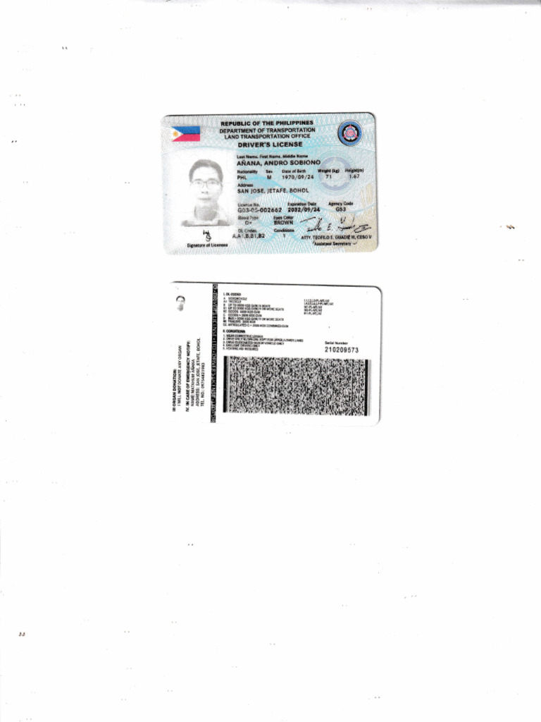 Drivers License and Passport | PDF