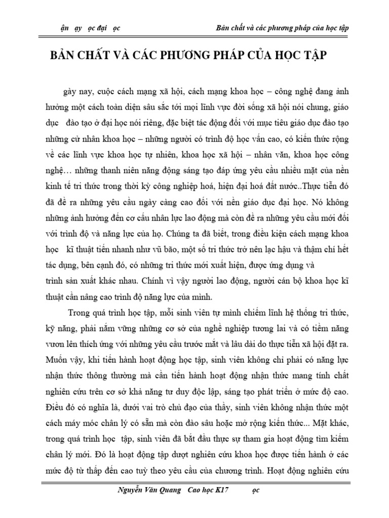 Ban Chat Va Cac Phuong Phap Hoc Tap 0506 | PDF