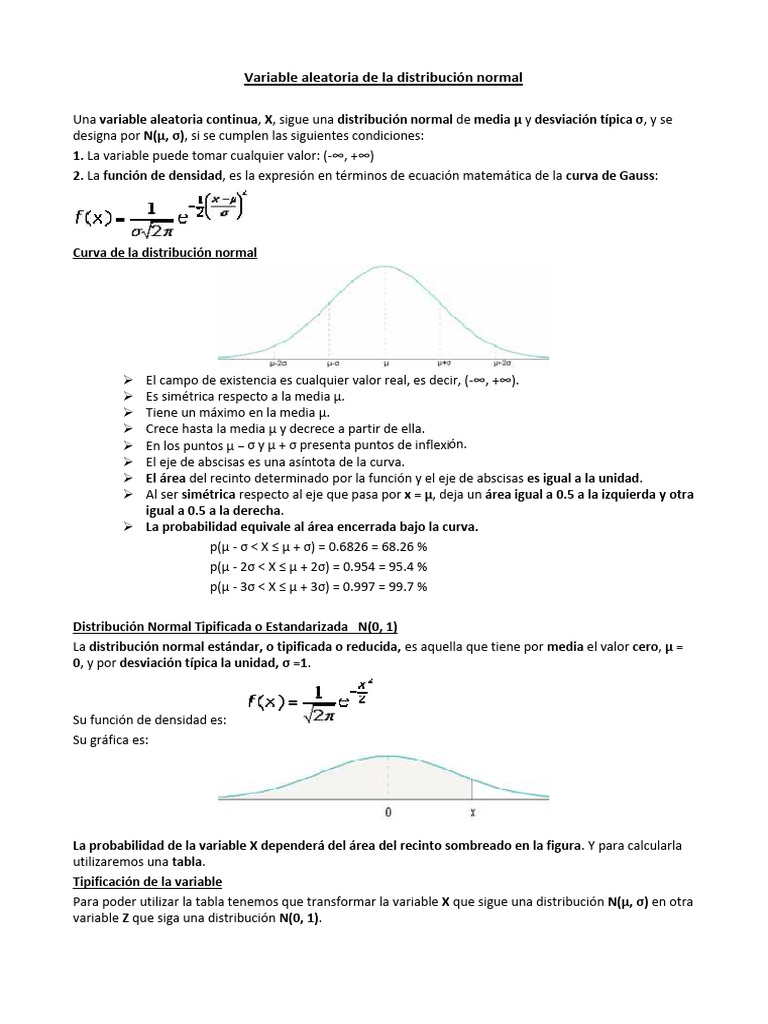 Distribución Normal | PDF | Distribución normal | Objetos matemáticos