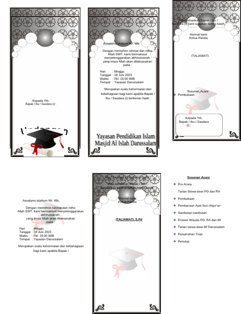 Bingkai Undangan Pernikahan Lipat 3 | PDF