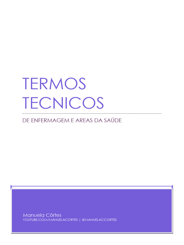 Ebook Termos Tecnicos de Enfermagem Manuela Cortes | PDF | Músculo | Baço