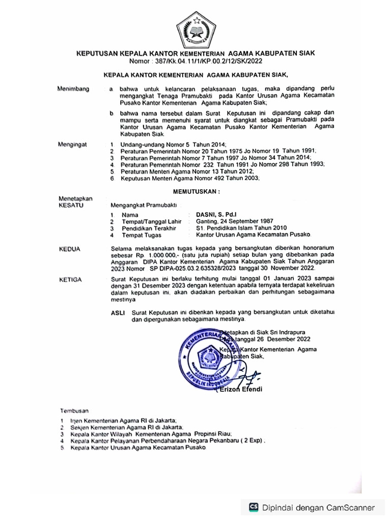 Dasni - SK Pramubakti 2023 | PDF