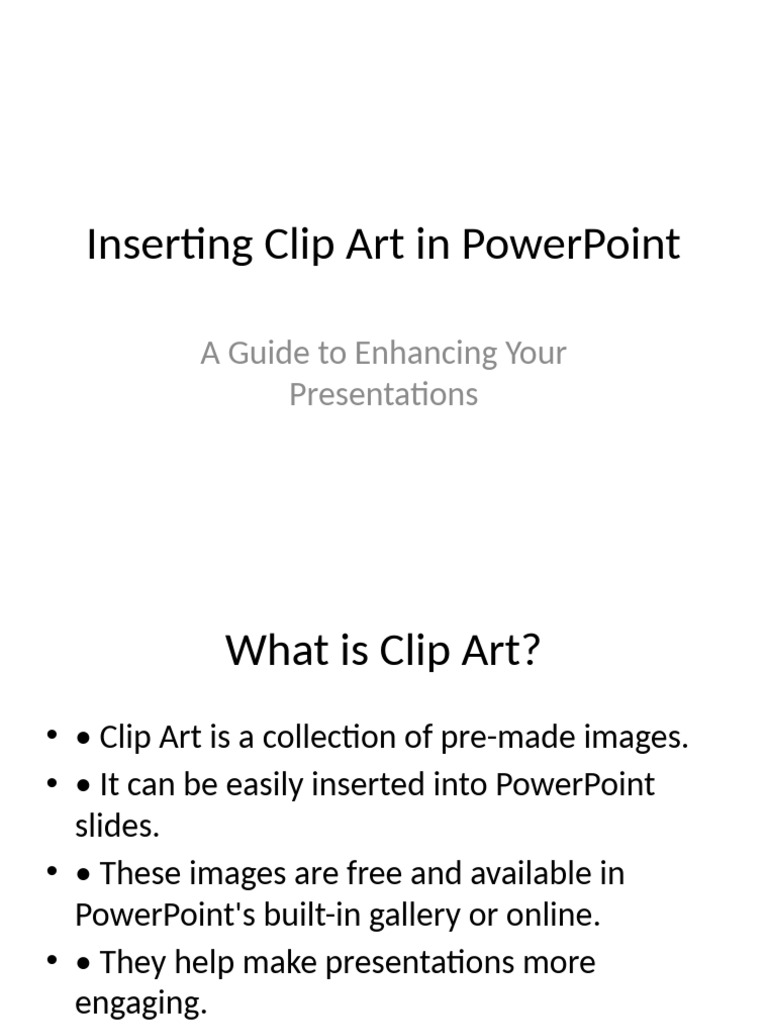 Insert Clip Art in PowerPoint Guide | PDF