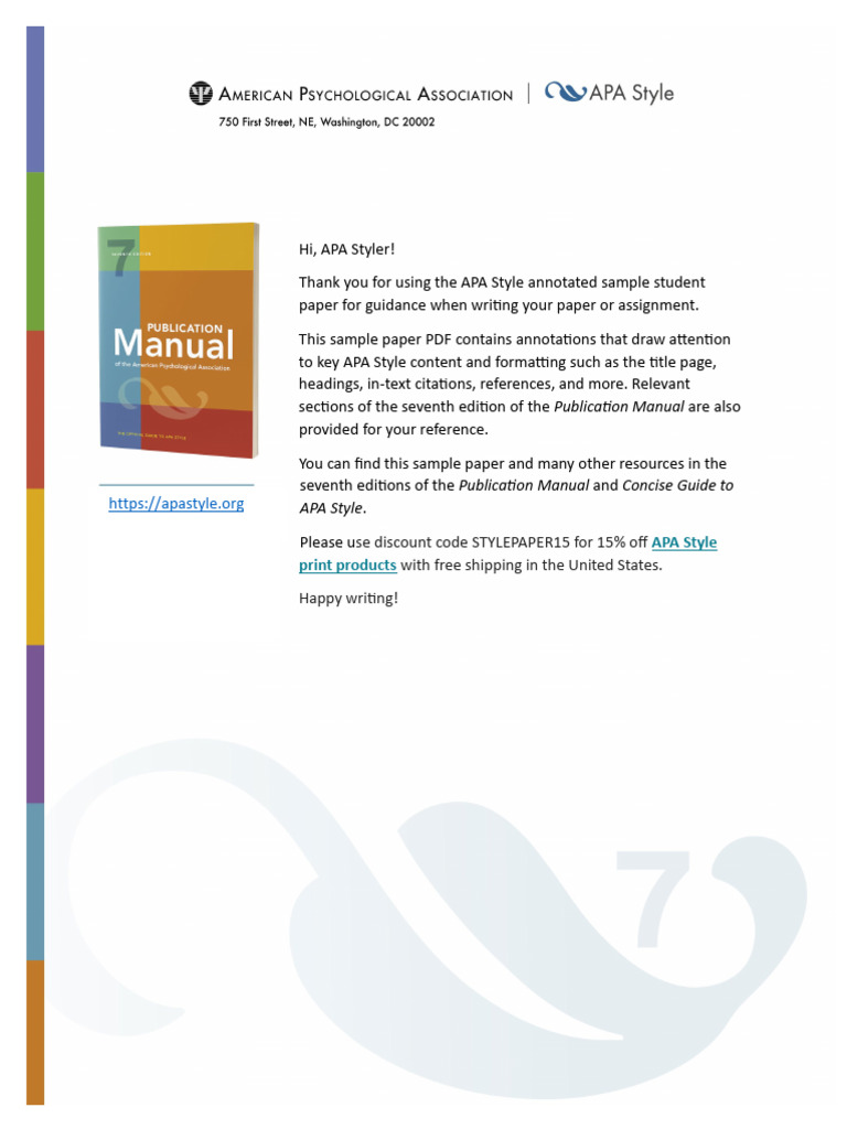 Sample Student Paper Annotated APA | PDF | Apa Style | Citation