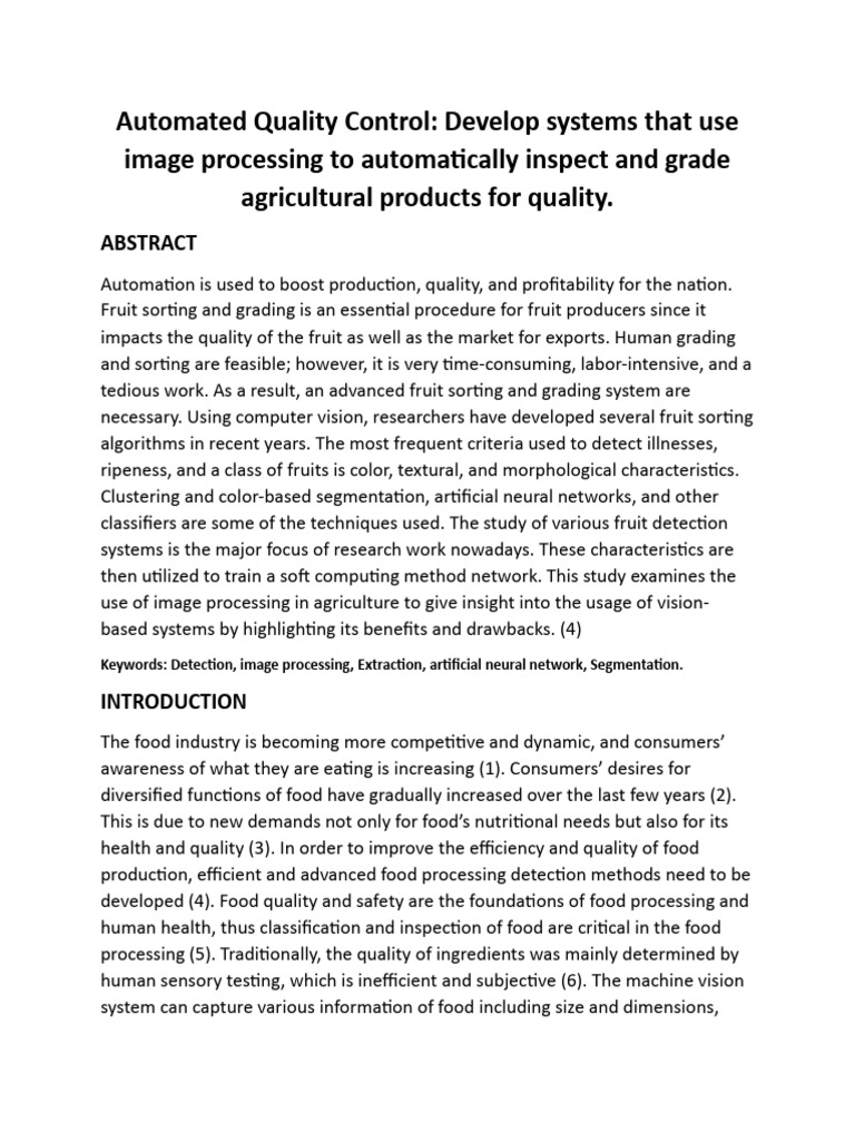 Automated-Quality-Control_2110059 | PDF | Computer Vision | Image ... Automated-Quality-Control_2110059 | PDF | Computer Vision | Image ...