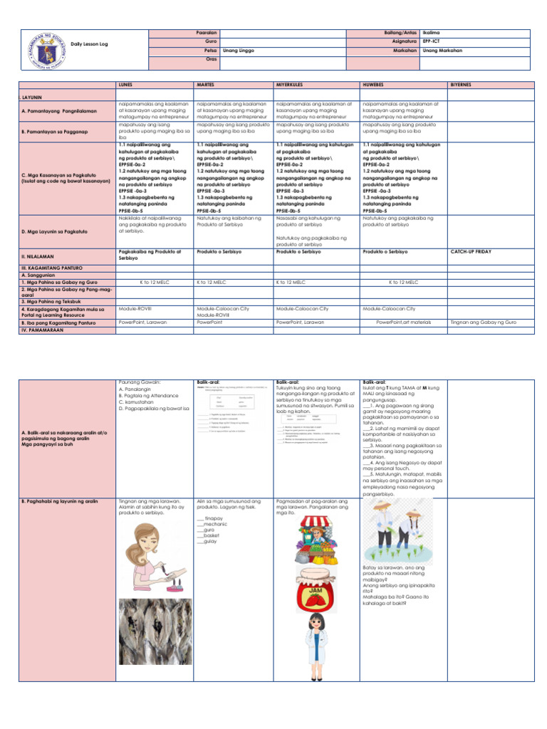 DLL Epp-Ict 5 W1-Q1 | PDF