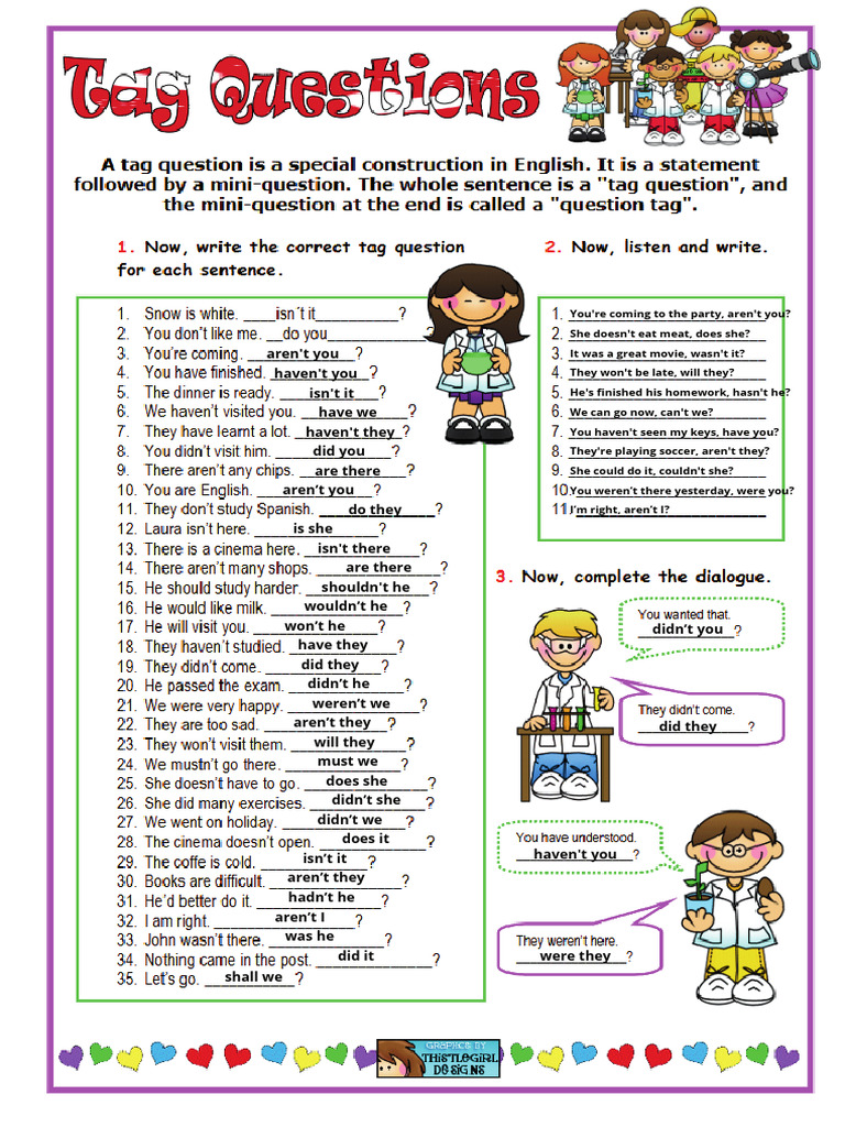 4A Tag-Questions | PDF