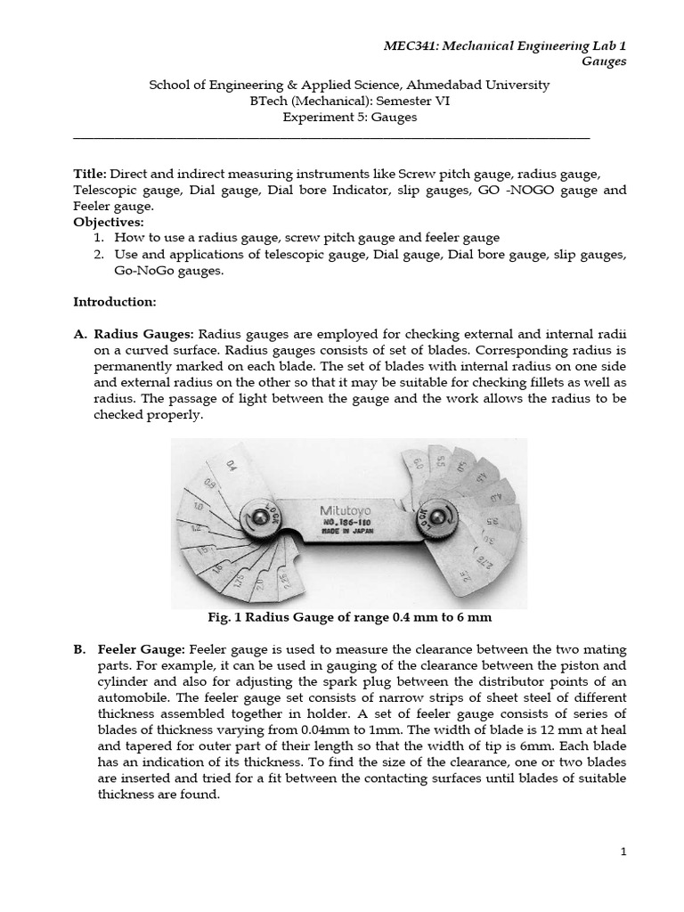 Gauge | PDF | Tools | Metalworking