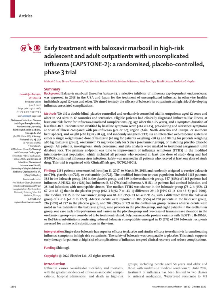 CAPSTONE-2 Article-2 | PDF | Influenza | Respiratory Diseases