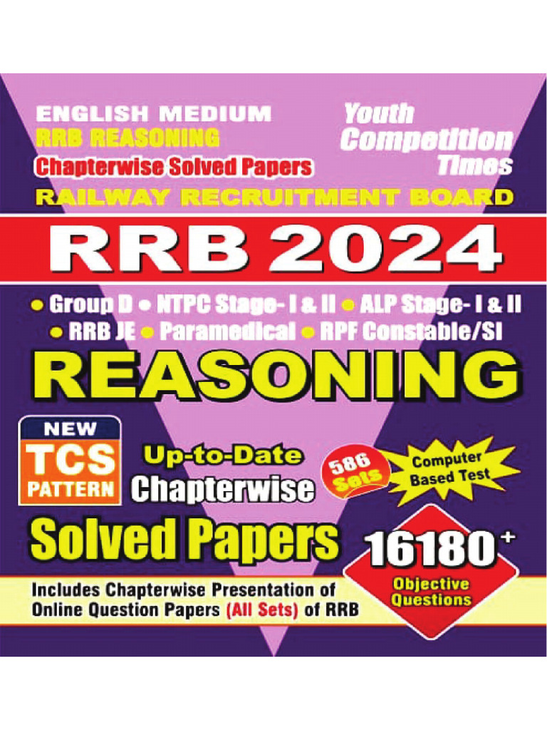 Demo 50 YCT RRB 2024 Reasoning TCS Pattern Chapterwise Solved Papers 16180 Objective Questions ...