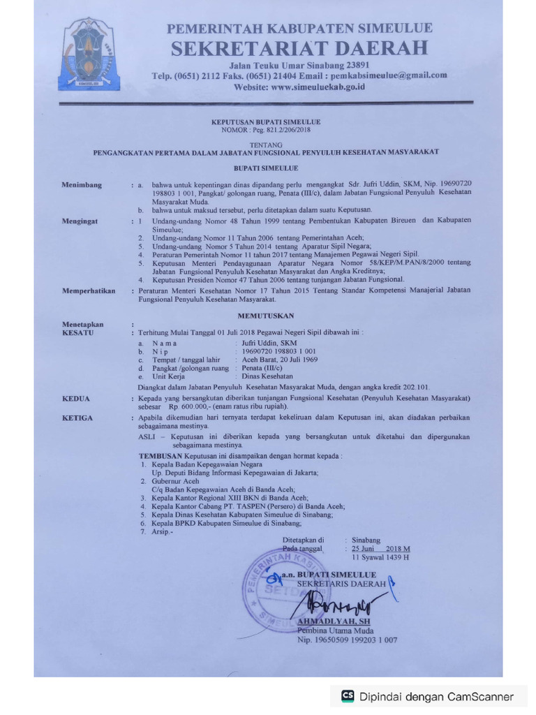 SK Jabatan Terakhir 1 | PDF