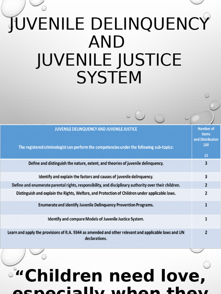 8 25 Juvenile Delinquency and JJS 1 | PDF | Juvenile Delinquency | Child Abuse