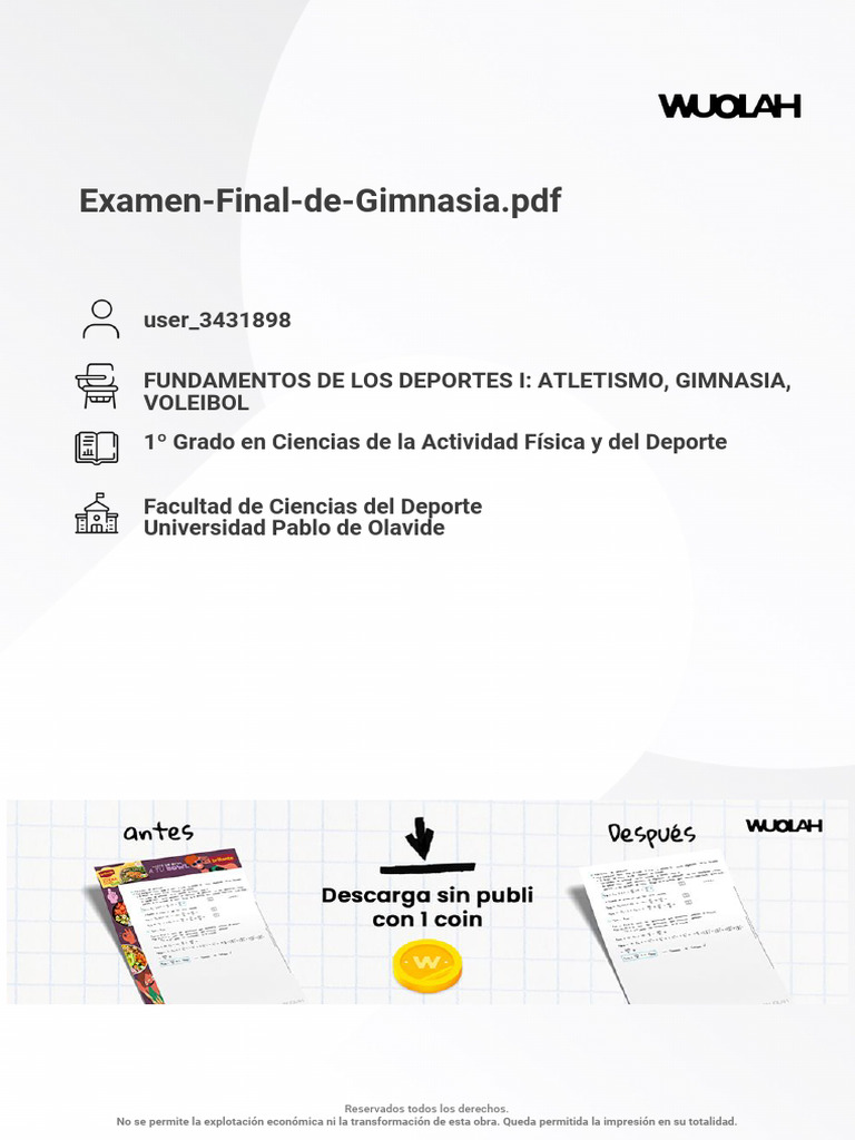 Wuolah Free Examen Final de Gimnasia | PDF | Gimnasia | Ejercicio físico Wuolah Free Examen Final de Gimnasia | PDF | Gimnasia | Ejercicio físico