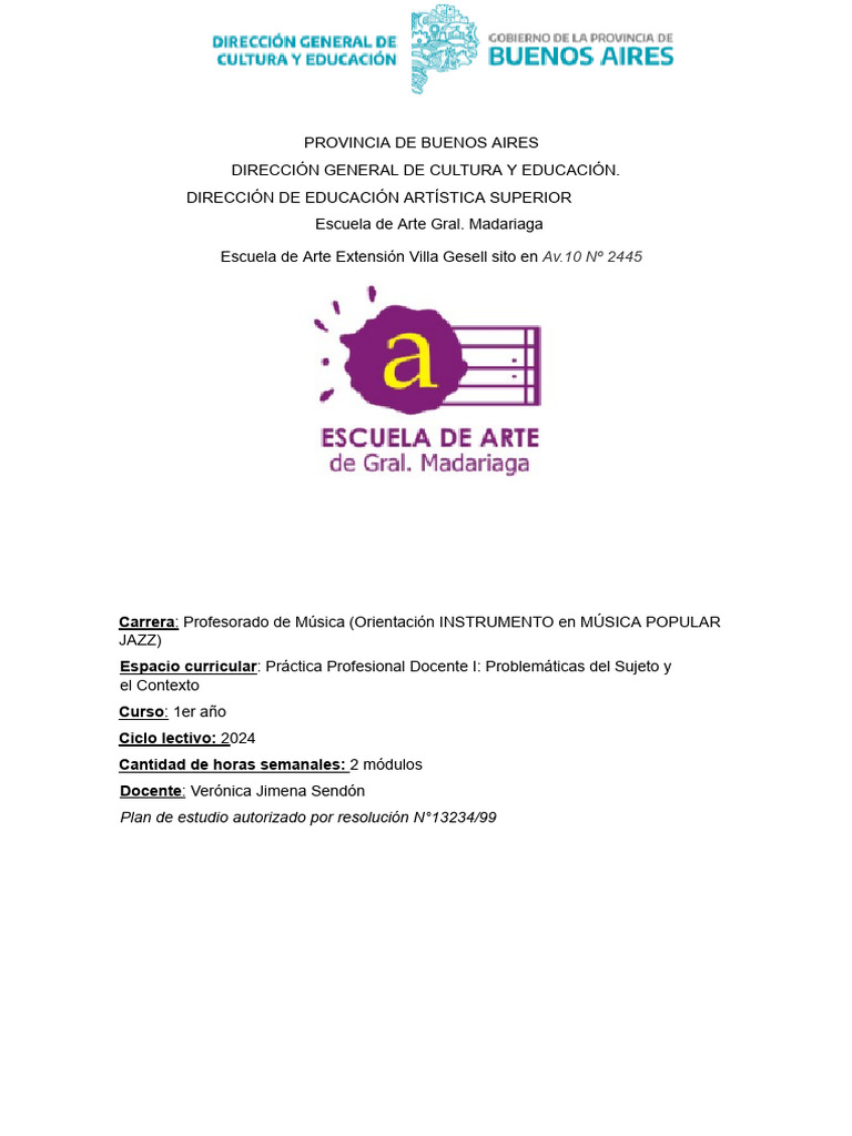 Programa - Practica Docente I | PDF | Maestros | Evaluación