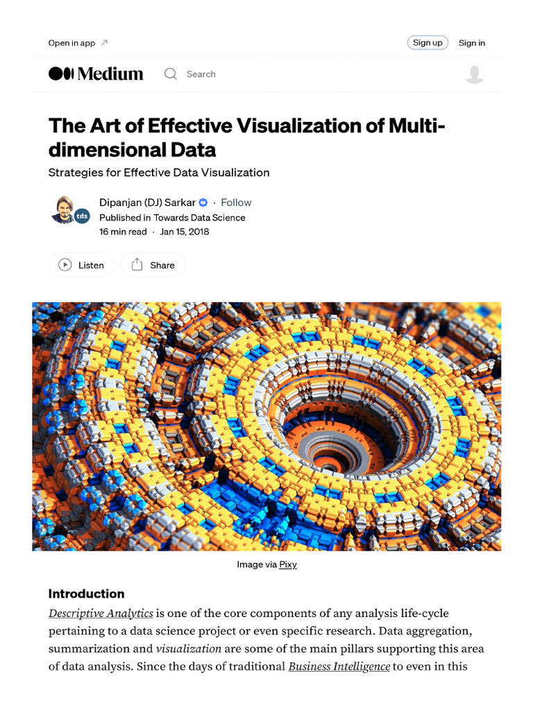 The Art of Effective Visualization of Multi-Dimensional Data | PDF ...