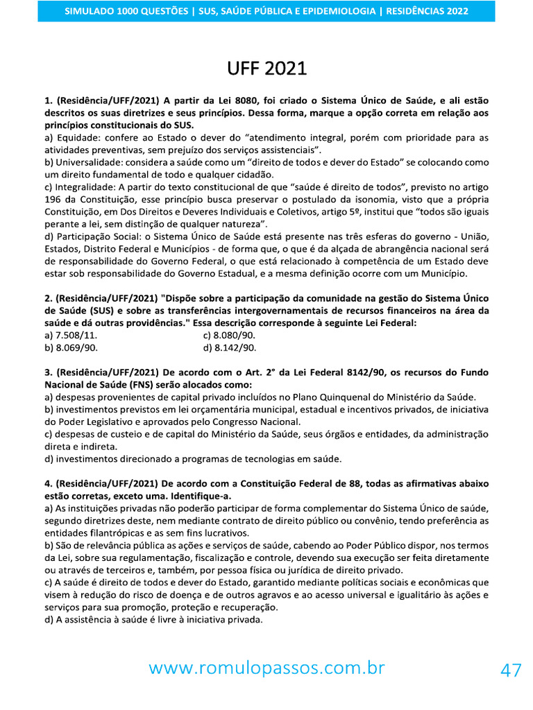 Prova UFF 2021 | PDF