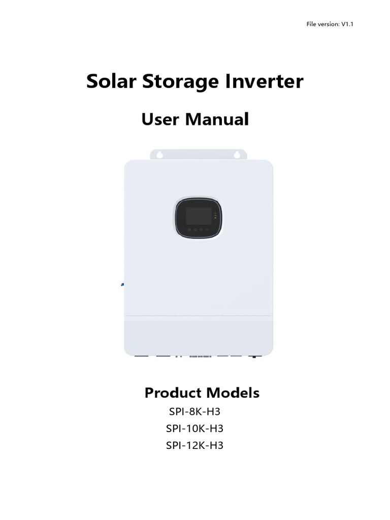 SPI 8-12K H3 Series - Three-Phase - 8 12kW - EU - Solar Storage ...