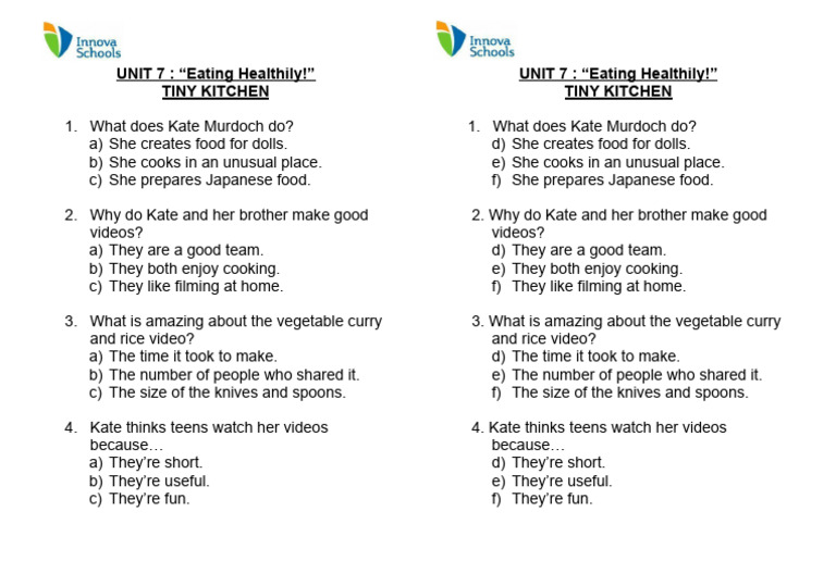 Healthy Eating with Kate Murdoch | PDF