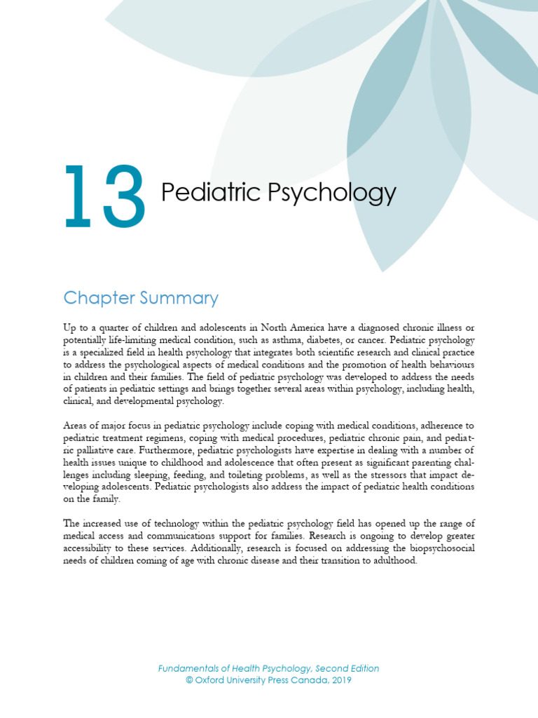 Hadjistavropoulos SSG Chapter13 | PDF | Diseases And Disorders | Clinical Medicine