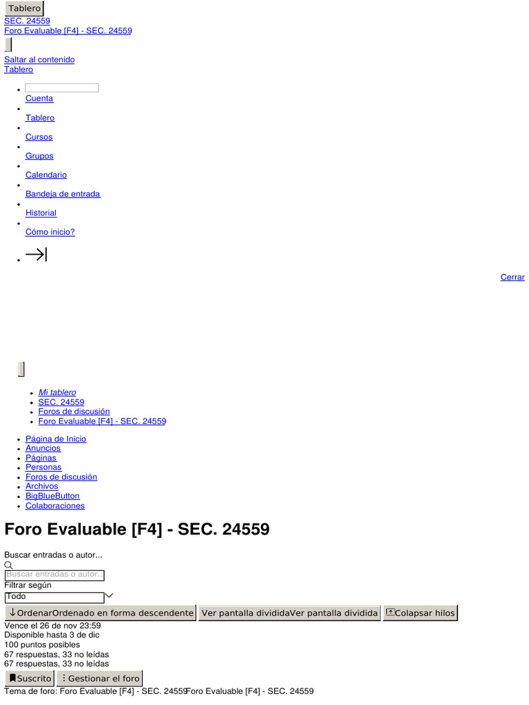 Tema - Foro Evaluable - F4 - SEC. 24559 | PDF | Business