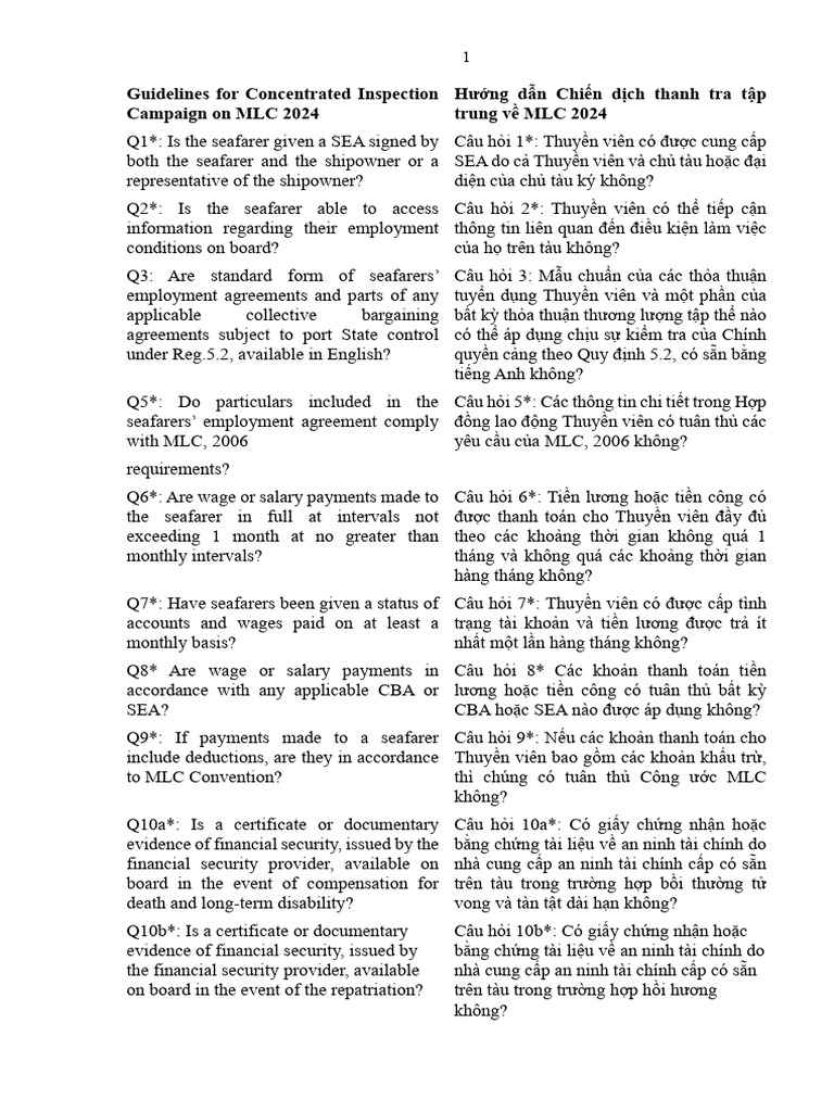 Guidelines For CIC On MLC 2024 - Song NG | PDF