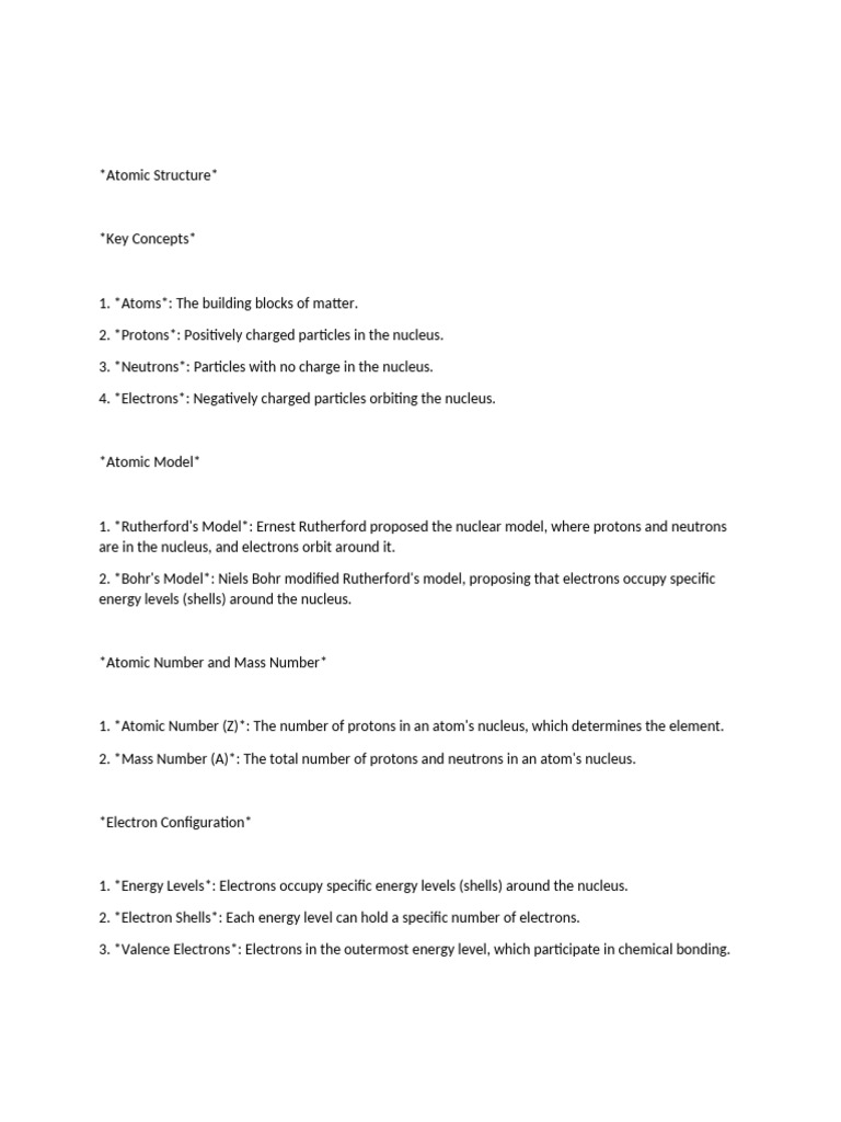 Grade 9 Atomic Structure | PDF