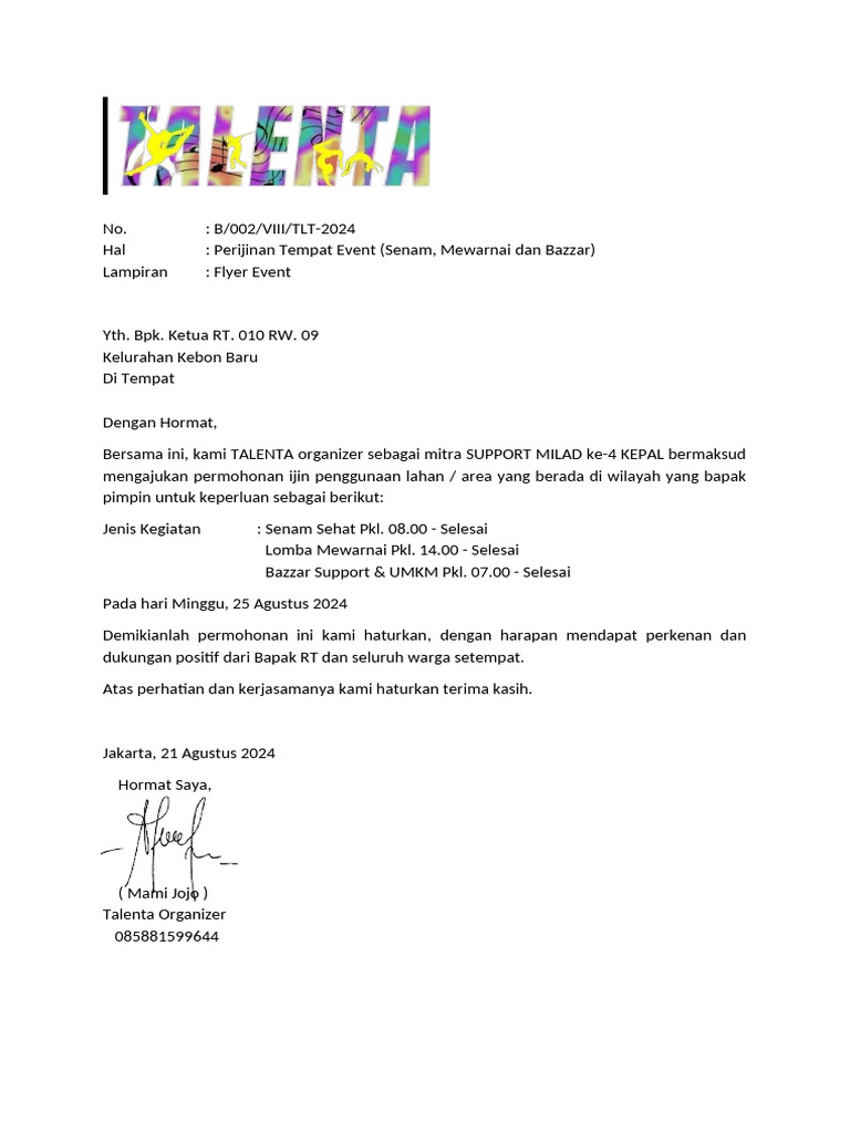 Talenta Organizer | PDF