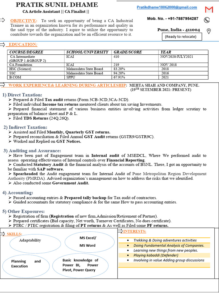 PRATIK DHAME | PDF | Audit | Taxes