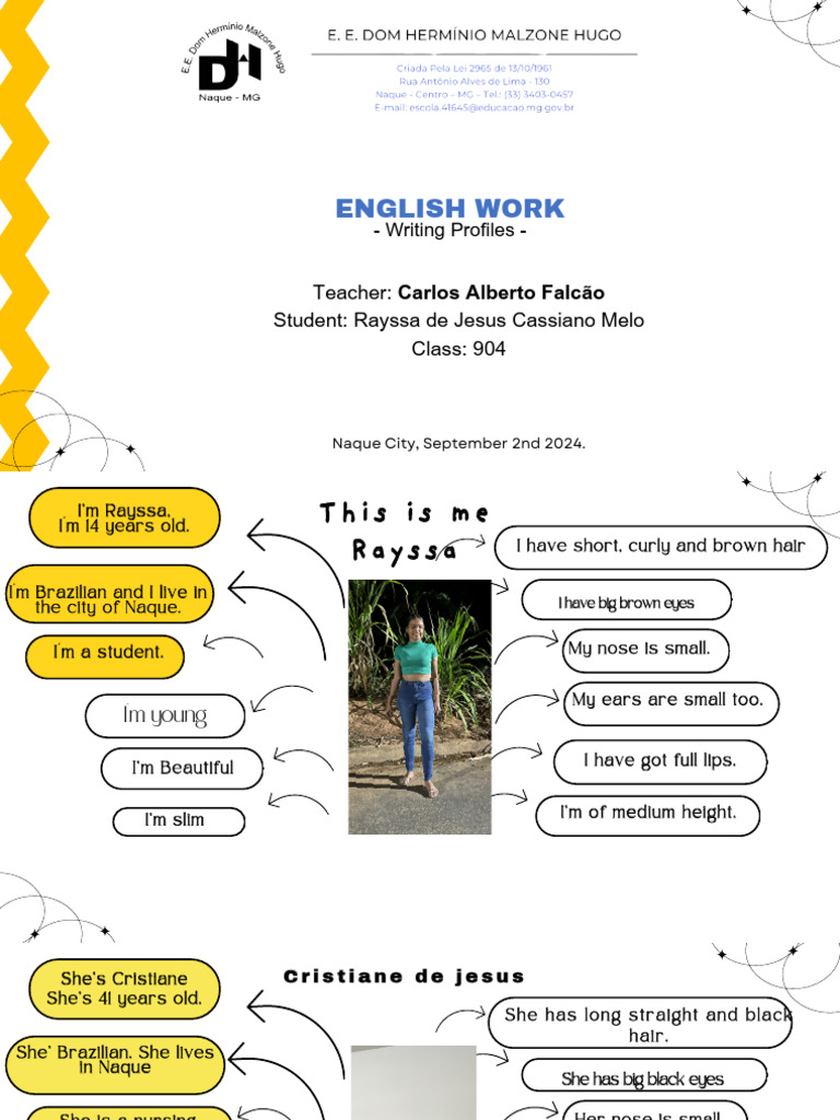 Raissa Melo - English Work PDF | PDF | Human Hair | Human Appearance