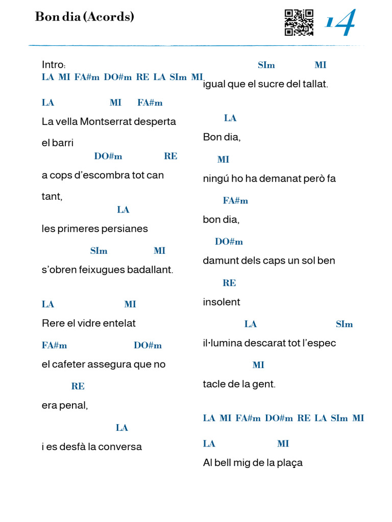 Bon Dia (Acords) (A5) | PDF