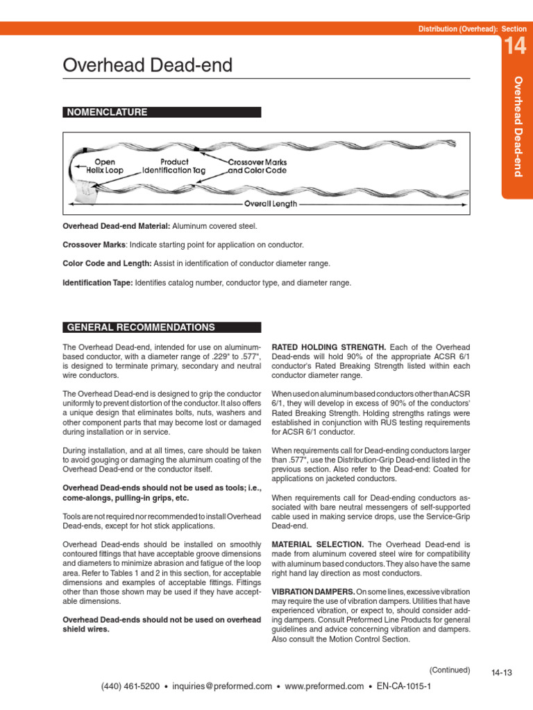 كتالوج GUY-GRIP - Dead-End overhead | PDF | Manufactured Goods | Electrical Engineering